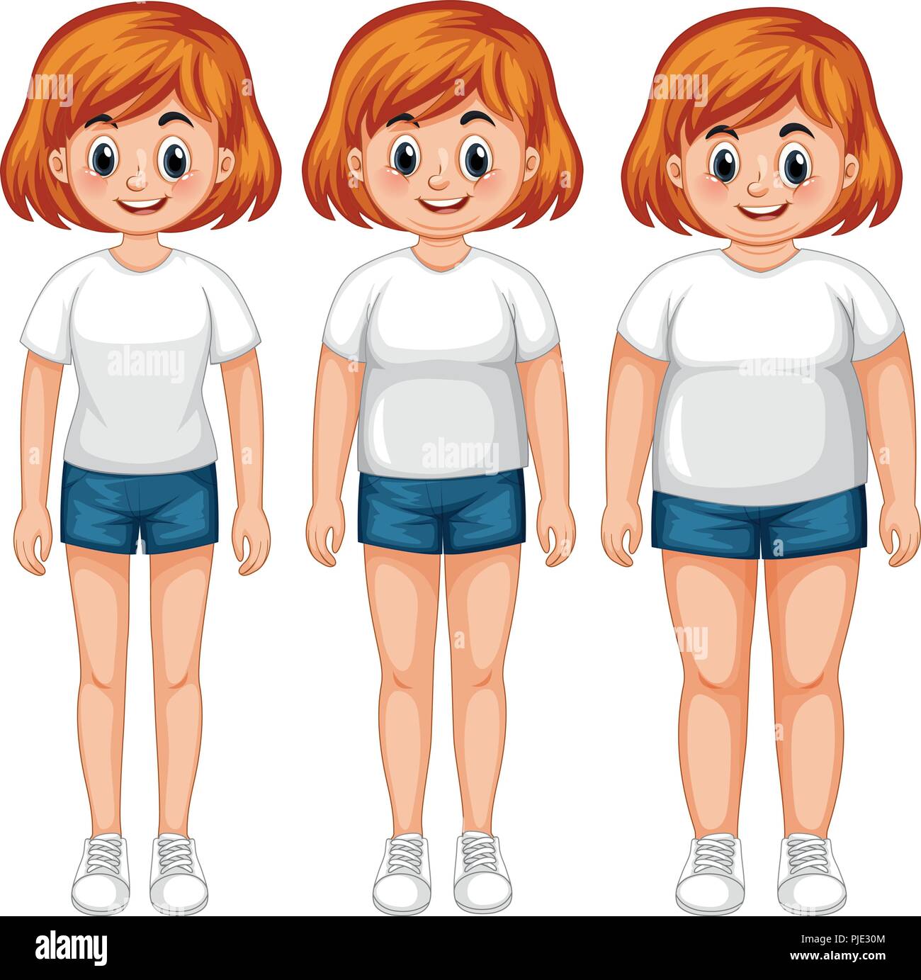 A girl body transformation illustration Stock Vector Image & Art - Alamy
