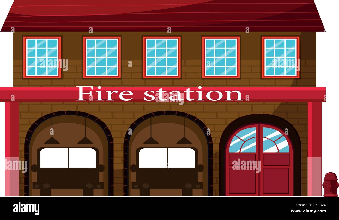 Fire station icon on Stock Vector Images - Alamy
