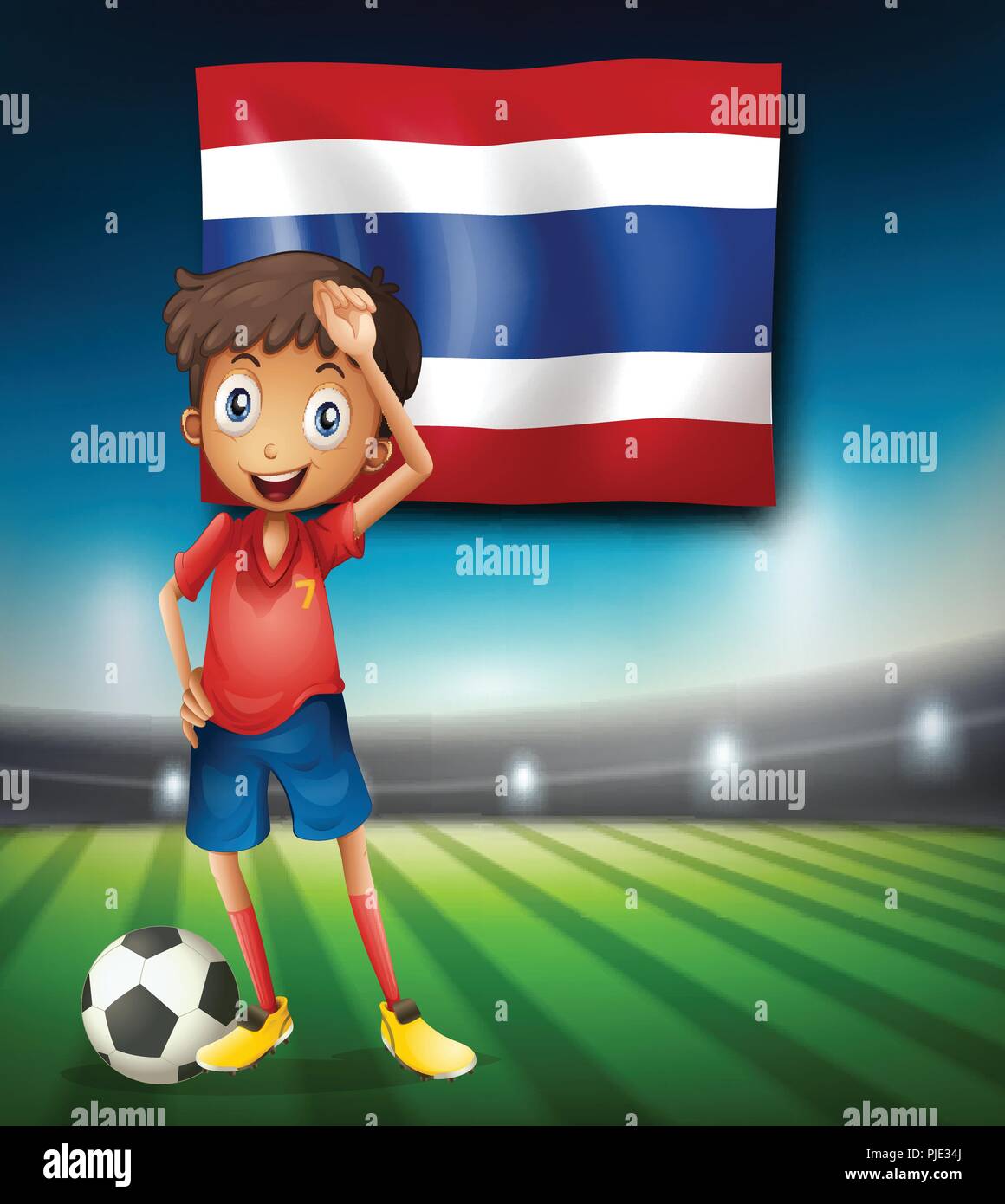 Thailand football team Stock Vector Images - Alamy