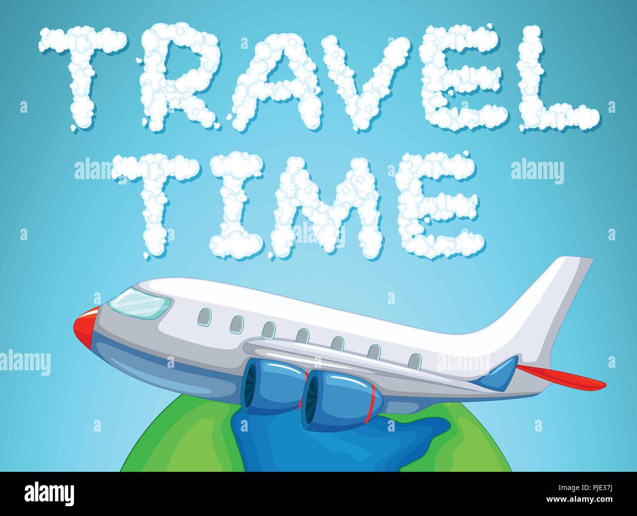 Time travel flight banner Stock Vector Images - Alamy