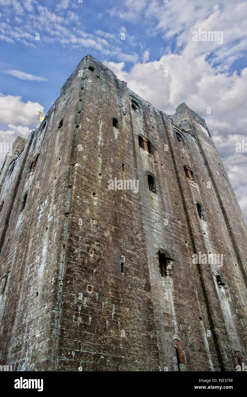 Norman keep, Hedingham Castle Stock Photo - Alamy