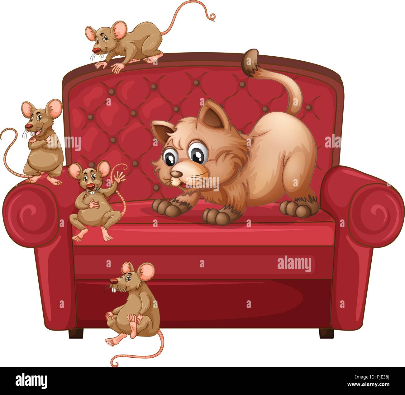 Rats on a couch Stock Vector Images - Alamy