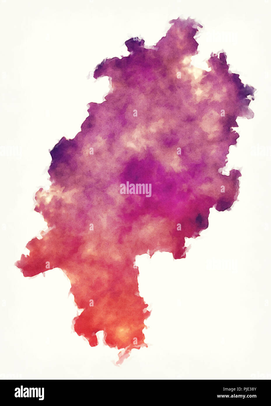 Hesse province map hi-res stock photography and images - Alamy