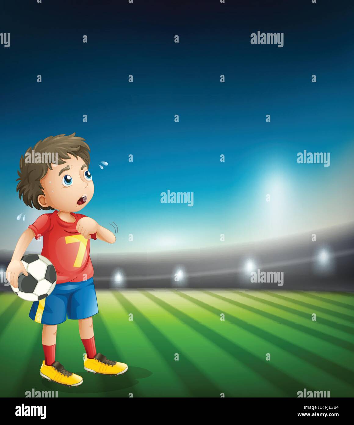 Exhausted Football Athlete