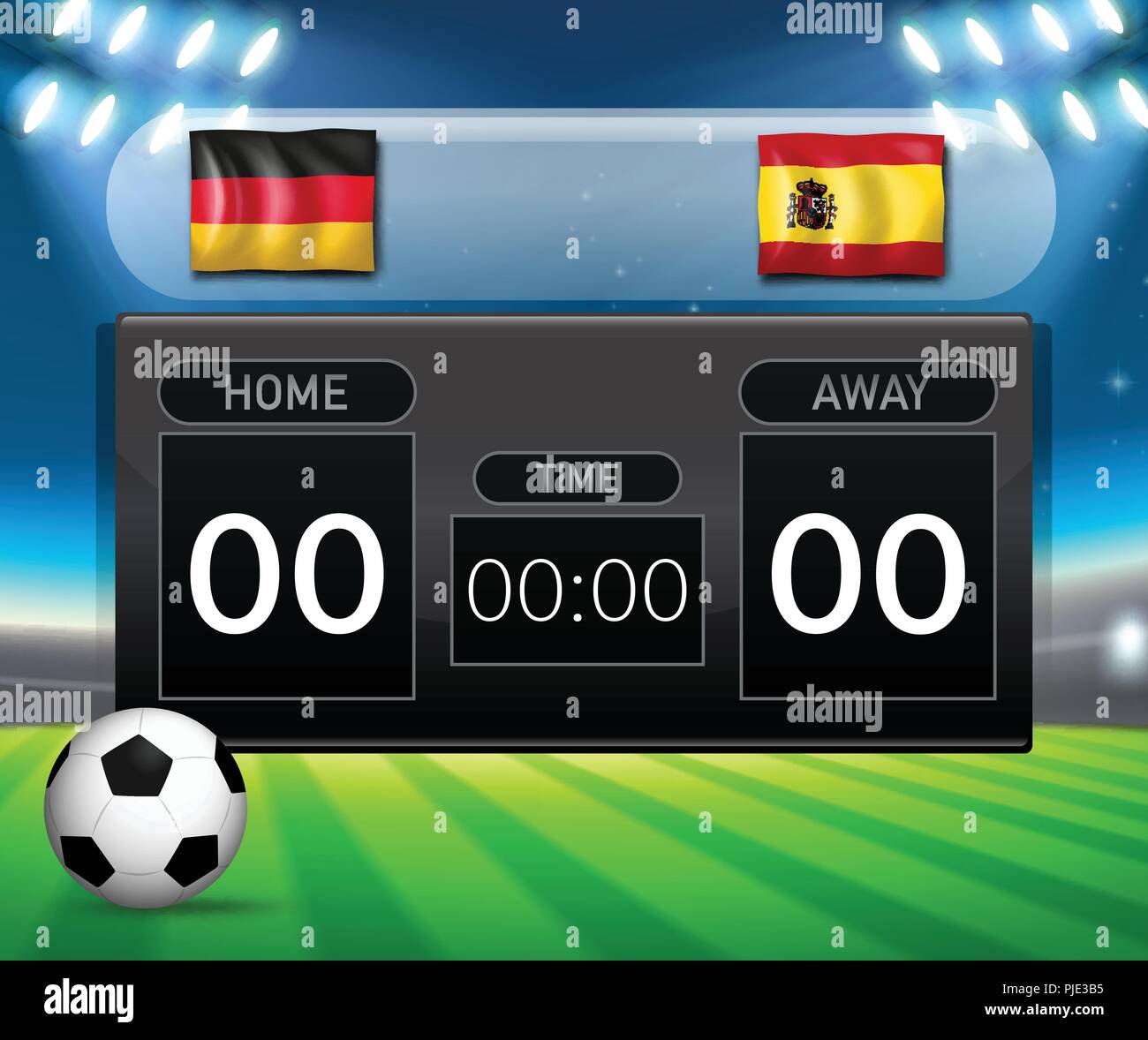 Football match germany vs spain Stock Vector Images - Alamy