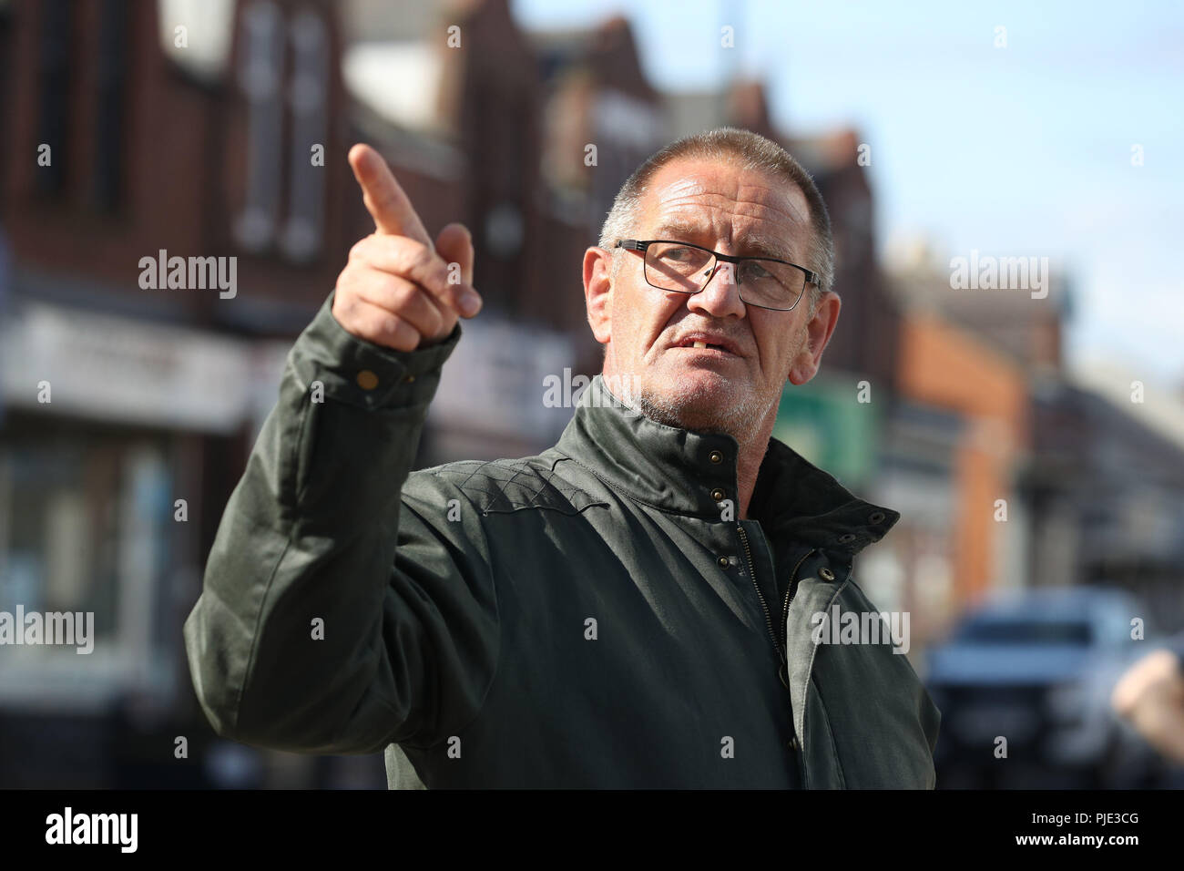 Derek Campbell, 55, speaking to media at the scene on Sea Road ...
