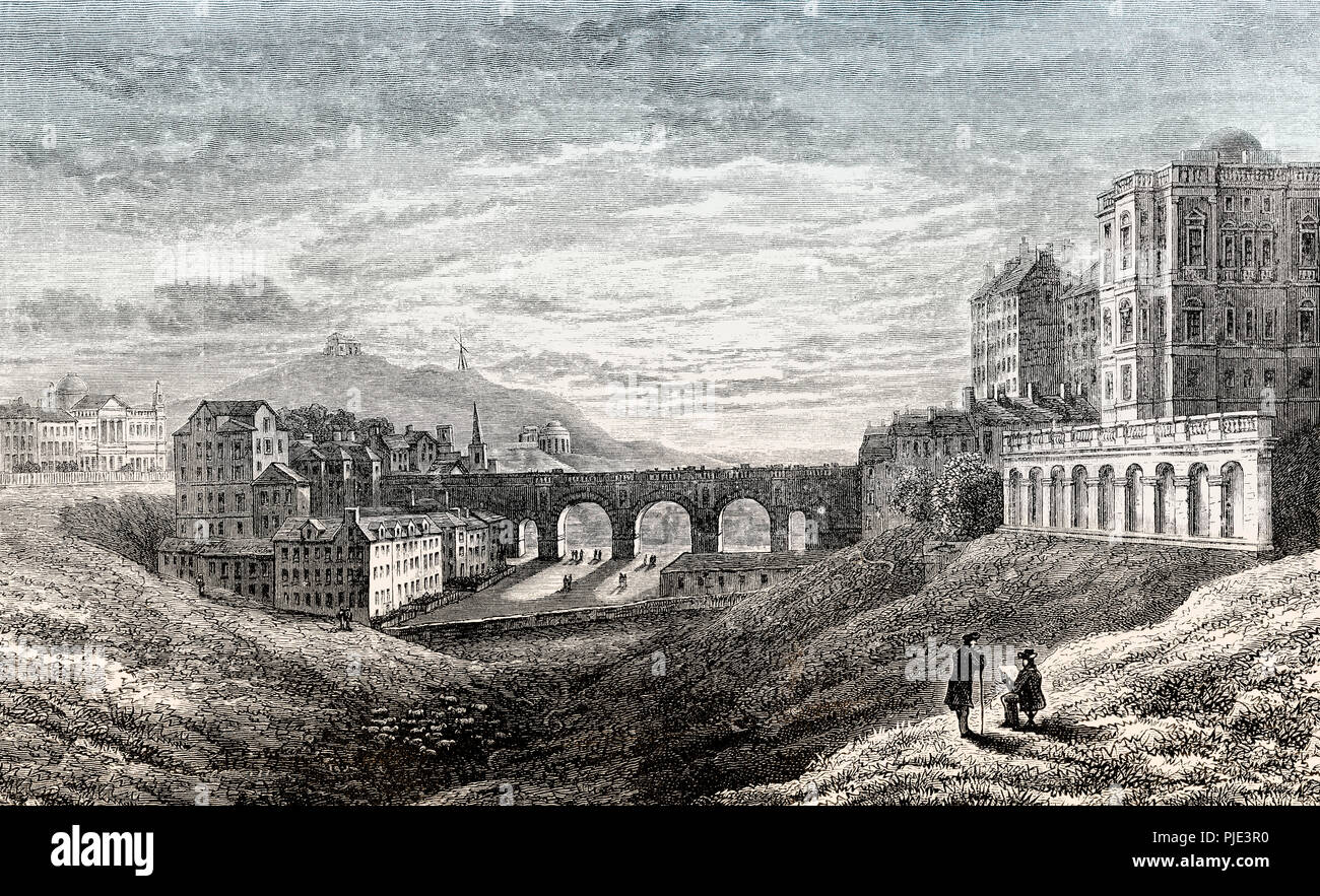 Edinburgh north bridge drawing hi-res stock photography and images - Alamy