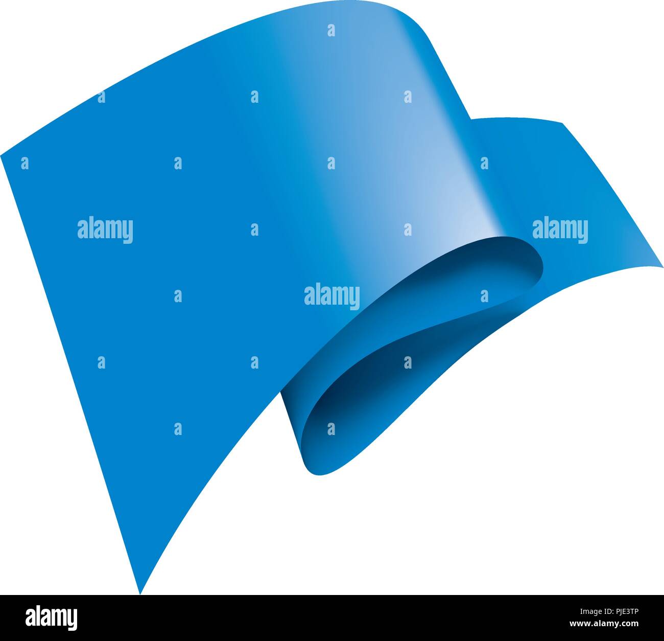 Waving the blue flag on a white background Stock Vector Image & Art - Alamy
