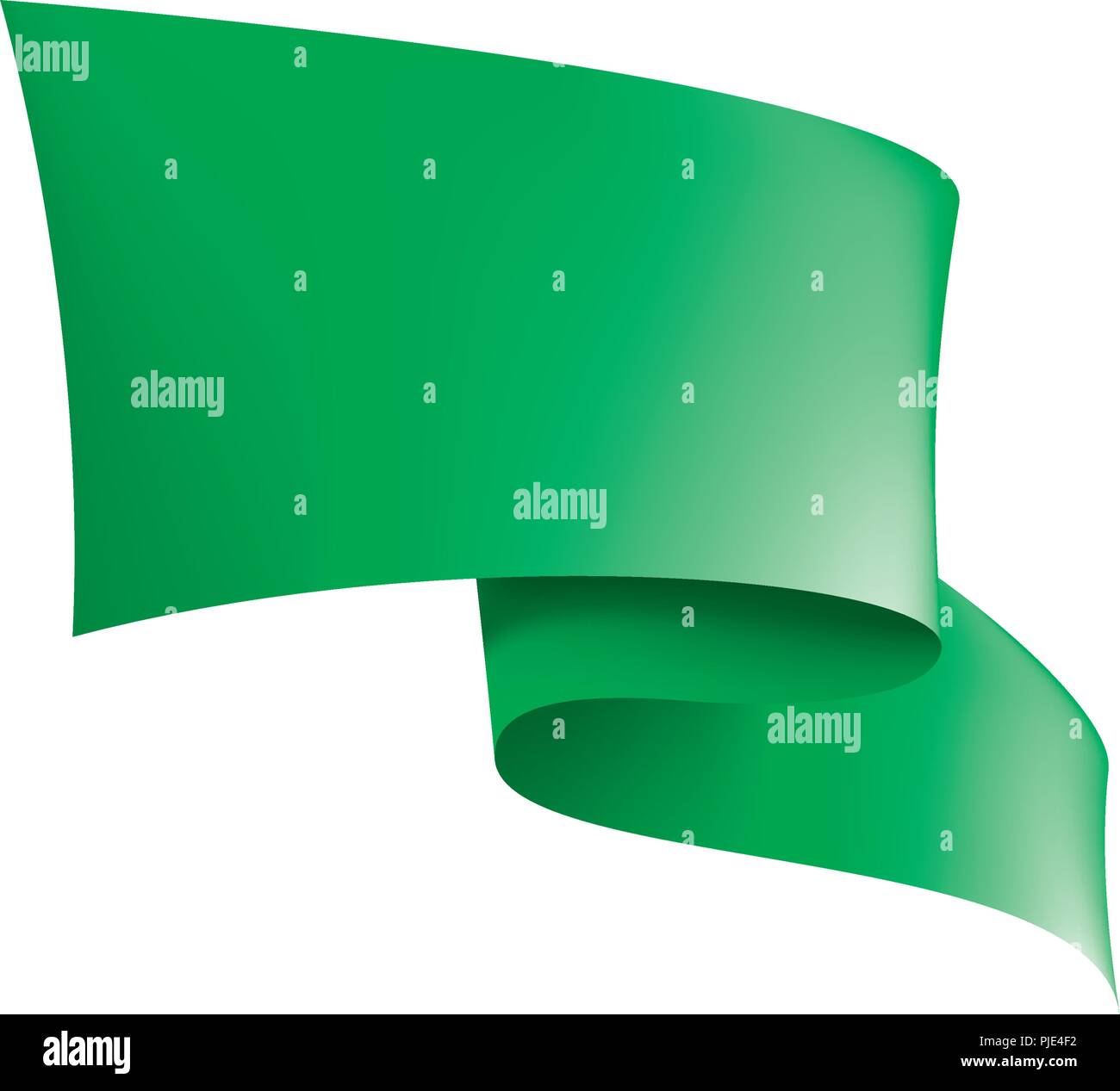 Waving the green flag on a white background Stock Vector Image & Art ...