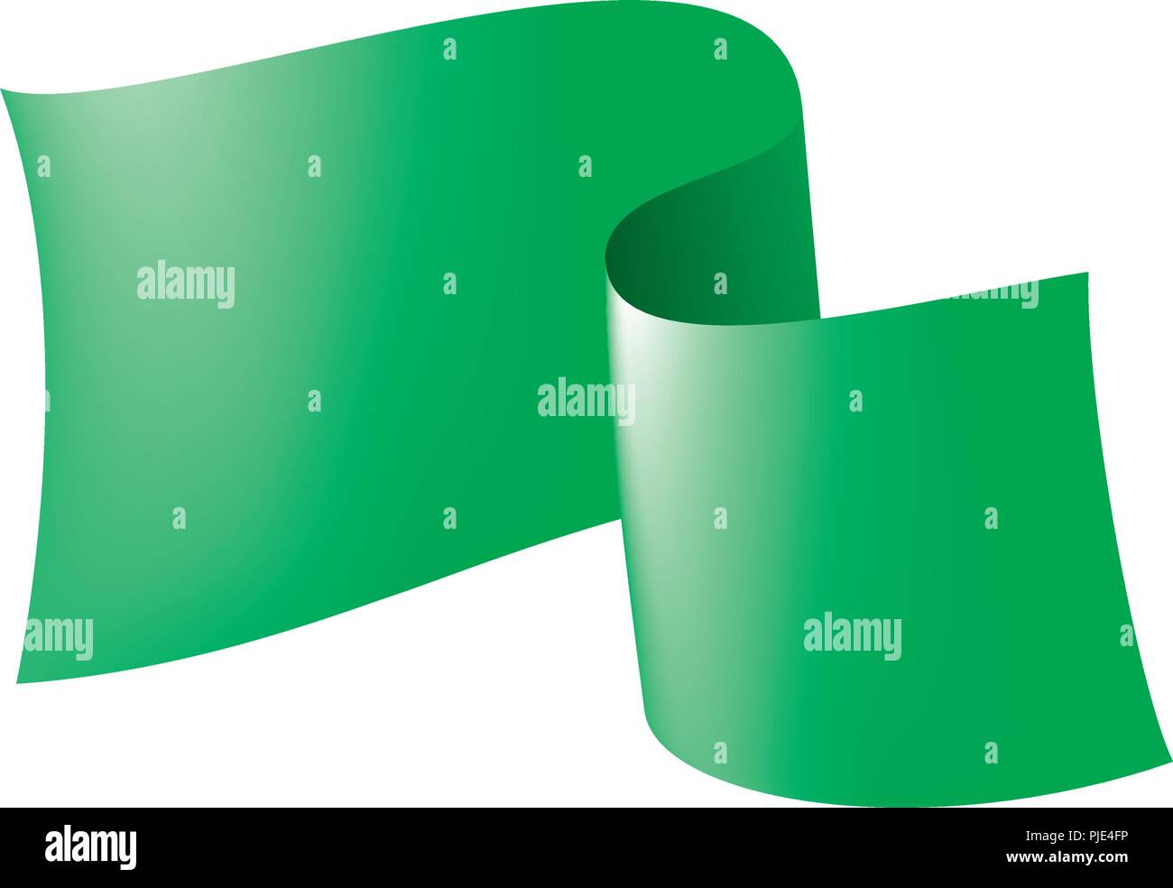 Waving the green flag on a white background Stock Vector Image & Art ...