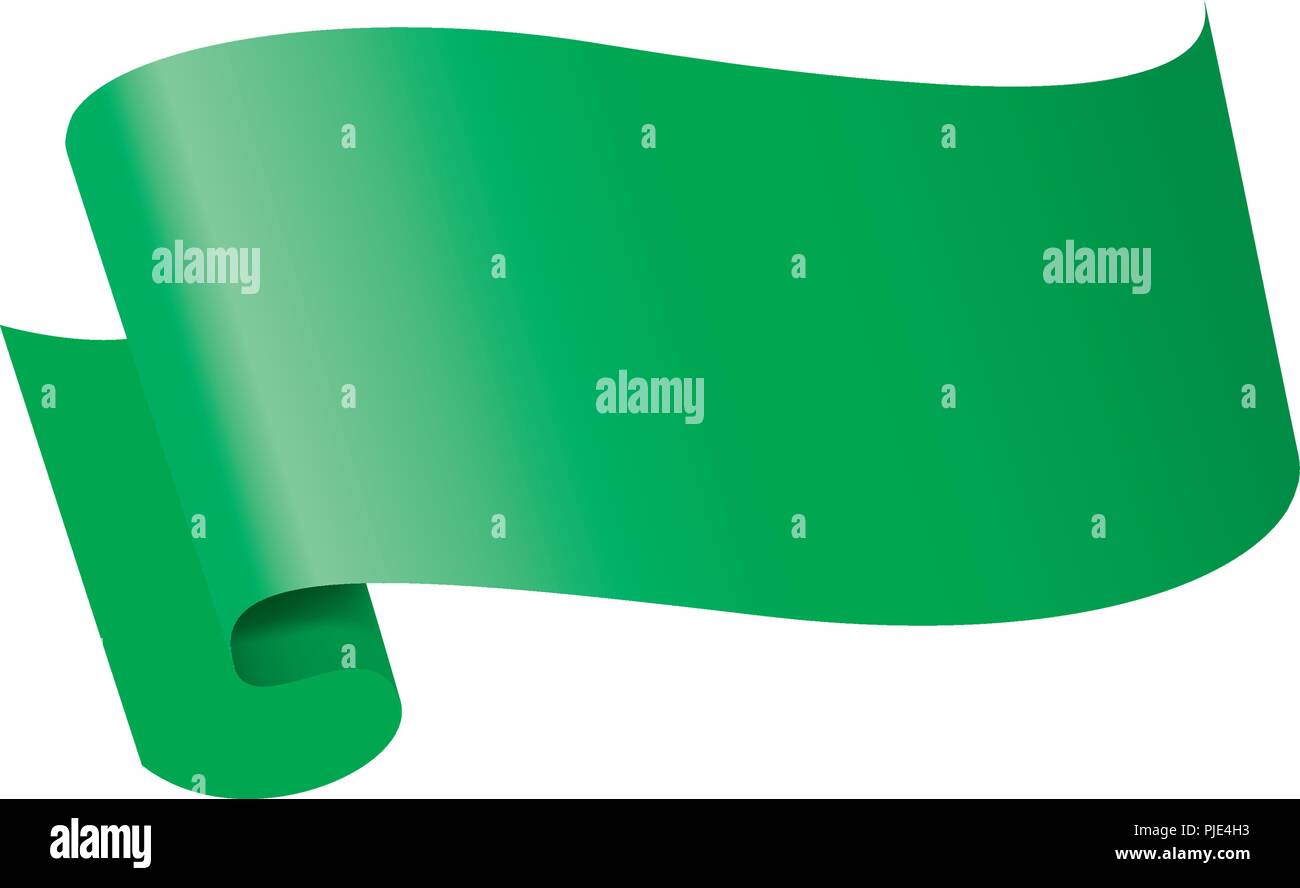 Waving the green flag on a white background Stock Vector Image & Art ...