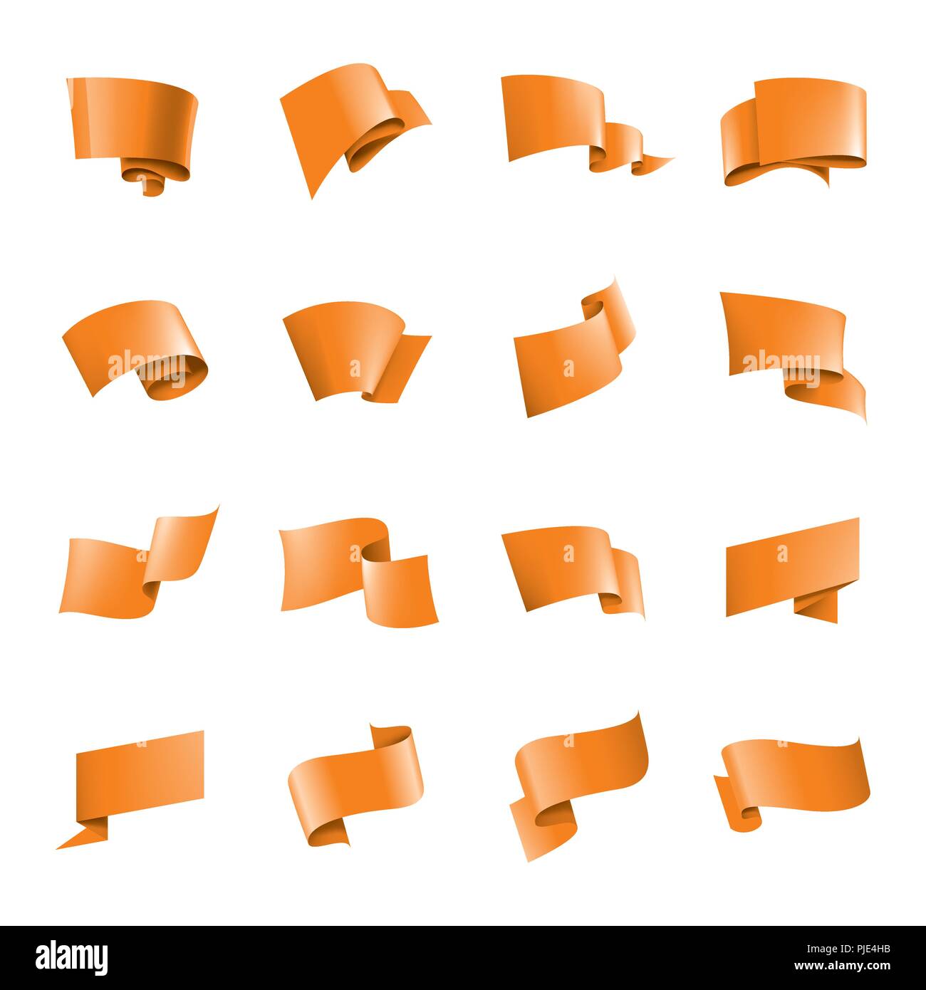 Waving the orange flag on a white background Stock Vector Image & Art ...