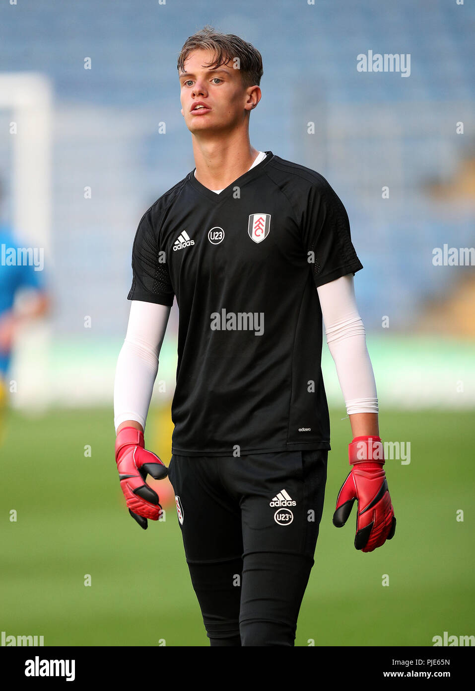 Fulham goalkeeper George Wickens Stock Photo - Alamy
