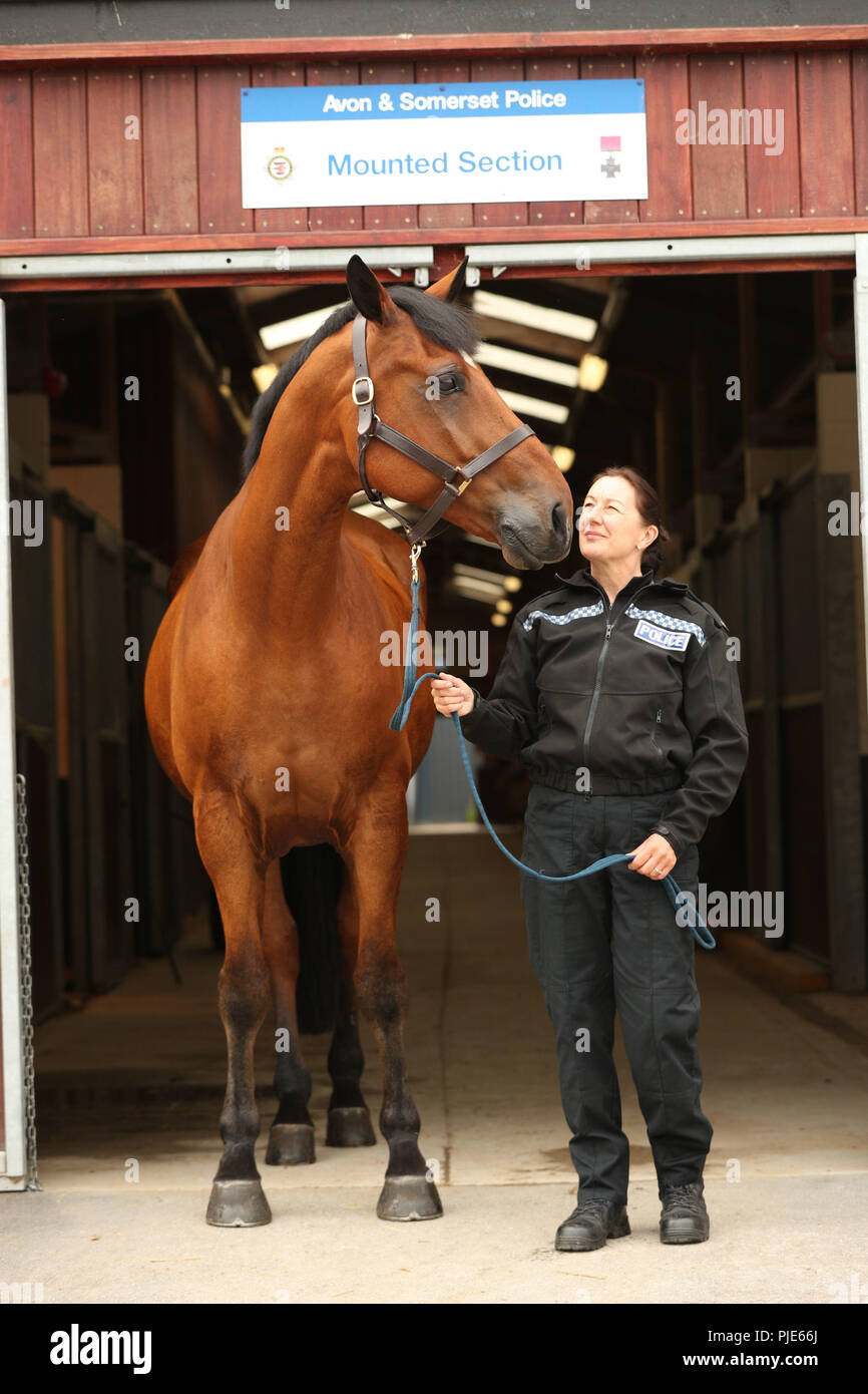 Quantock, with handler PC Trudi Gunn, at the Wilfred Fuller VC ...