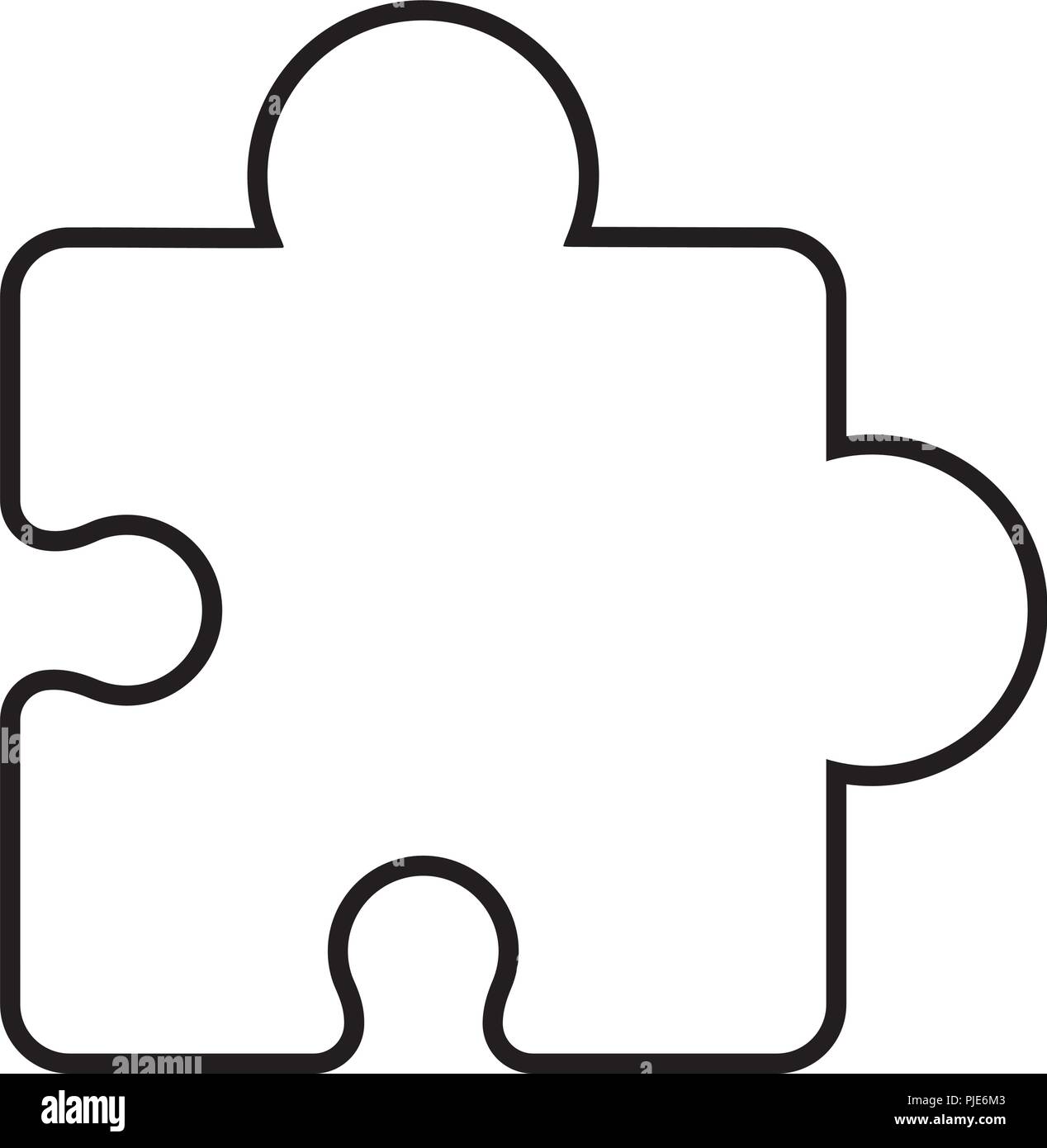 puzzle piece icon over white background, vector illustration Stock ...