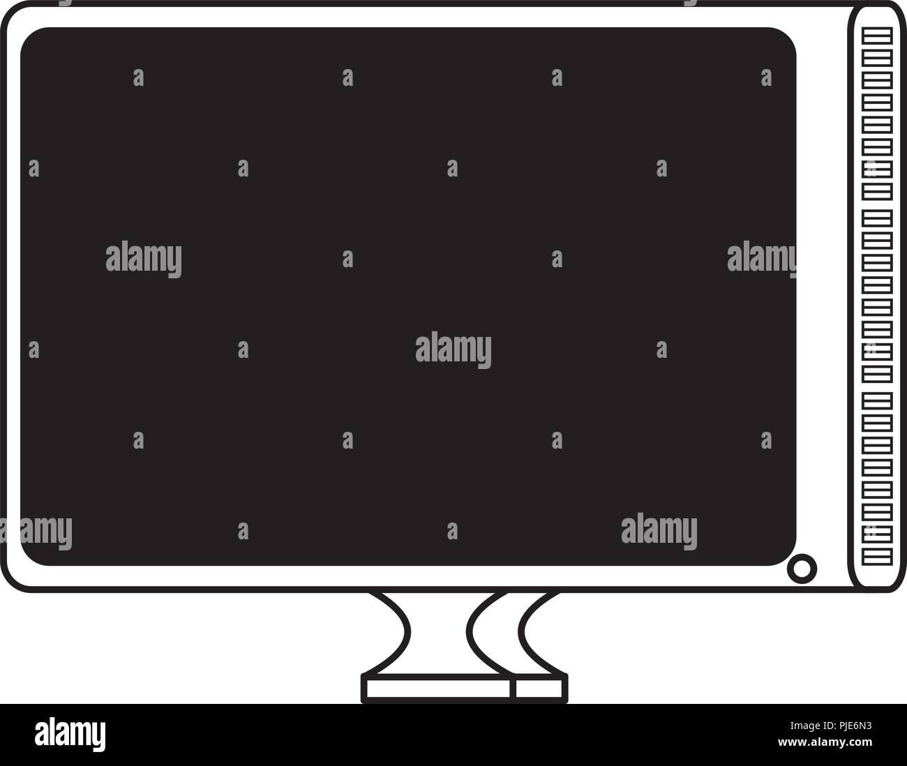 computer monitor icon over white background, vector illustration Stock ...