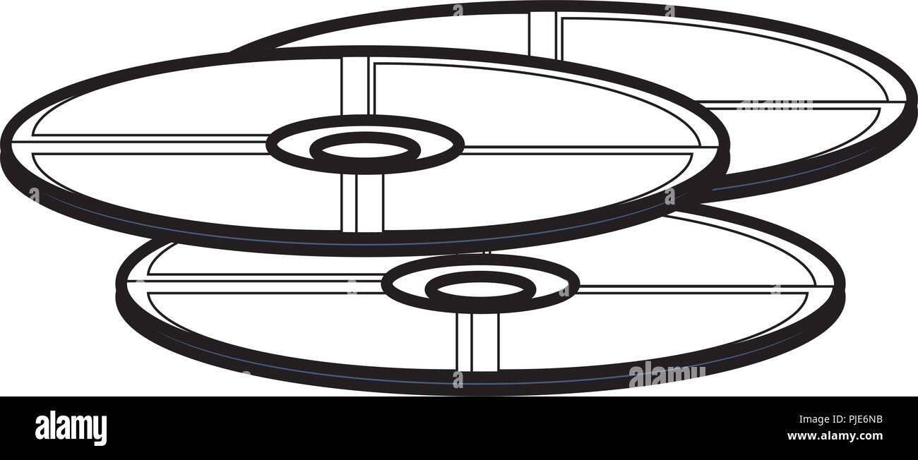 cd roms over white background, vector illustration Stock Vector Image ...