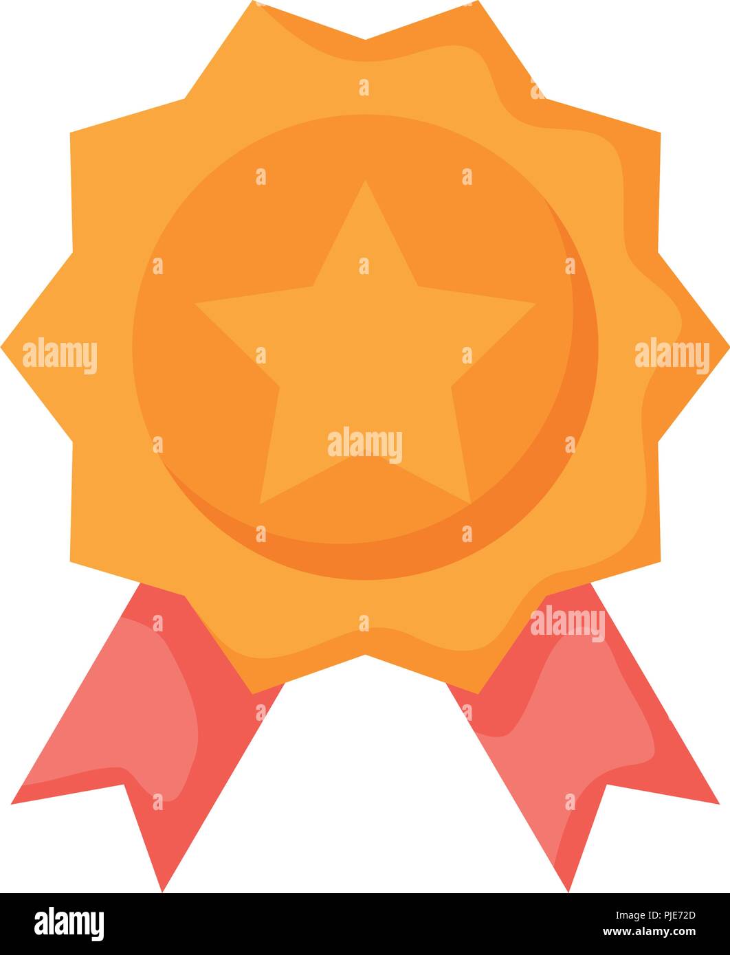 medal icon over white background, vector illustration Stock Vector ...