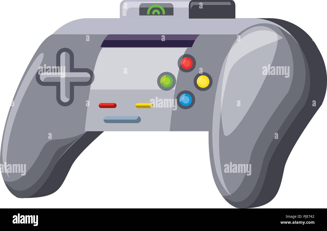 game controller icon over white background, vector illustration Stock ...