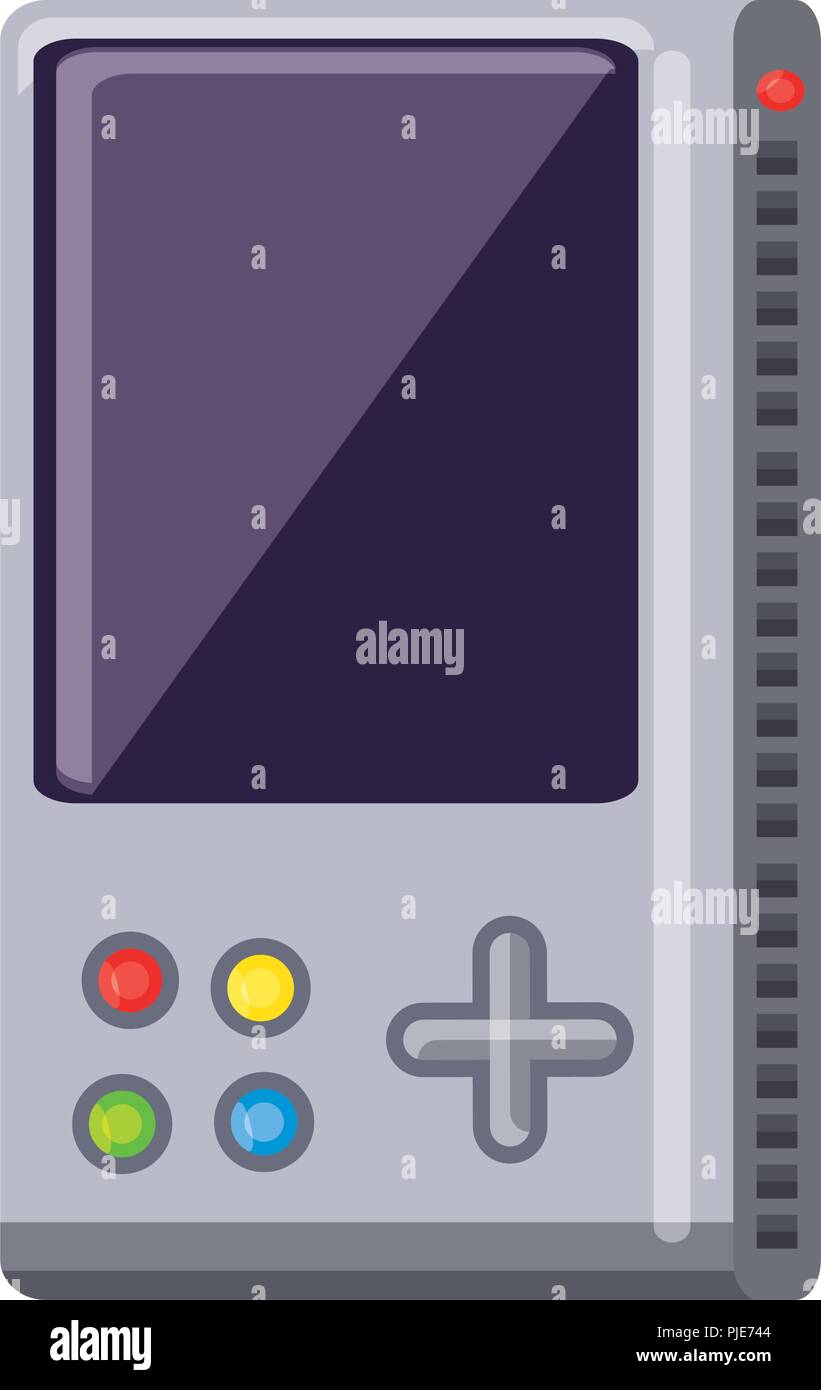 portable videogame icon over white background, vector illustration ...