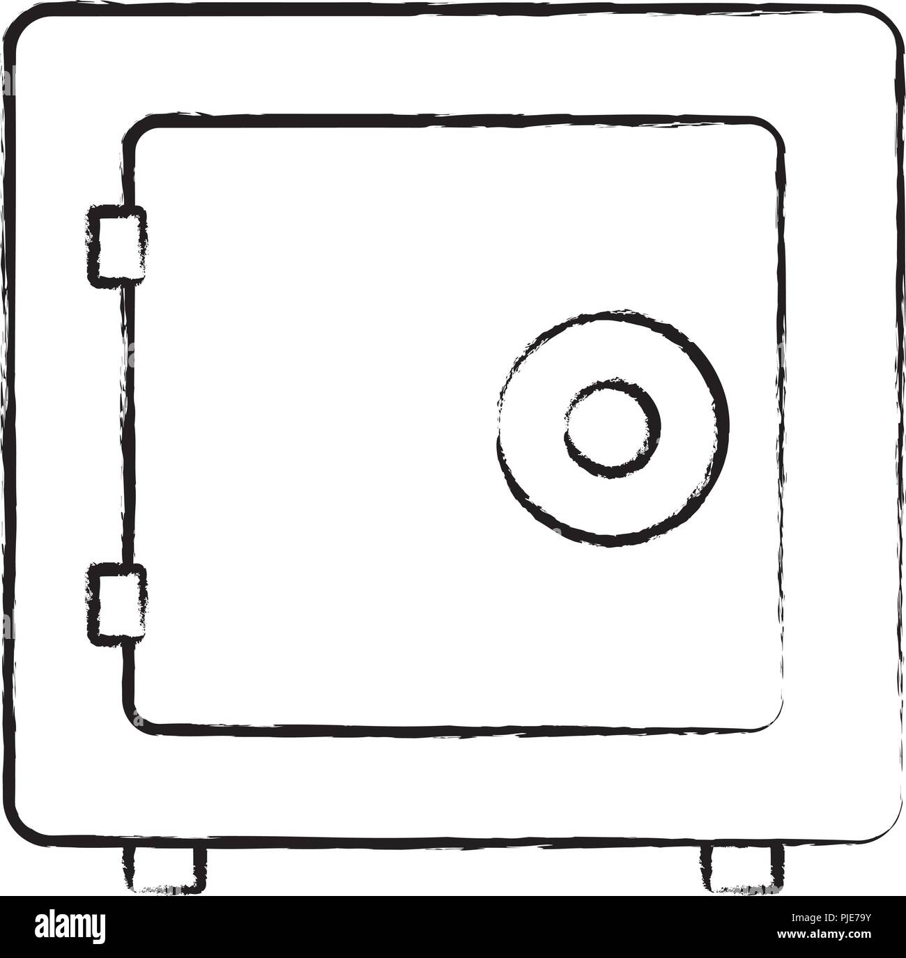 strong box icon over white background, vector illustration Stock Vector ...