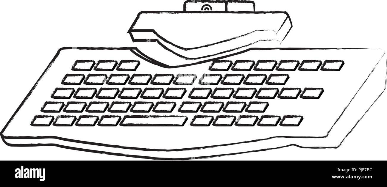 keyboard icon over white background, vector illustration Stock Vector ...