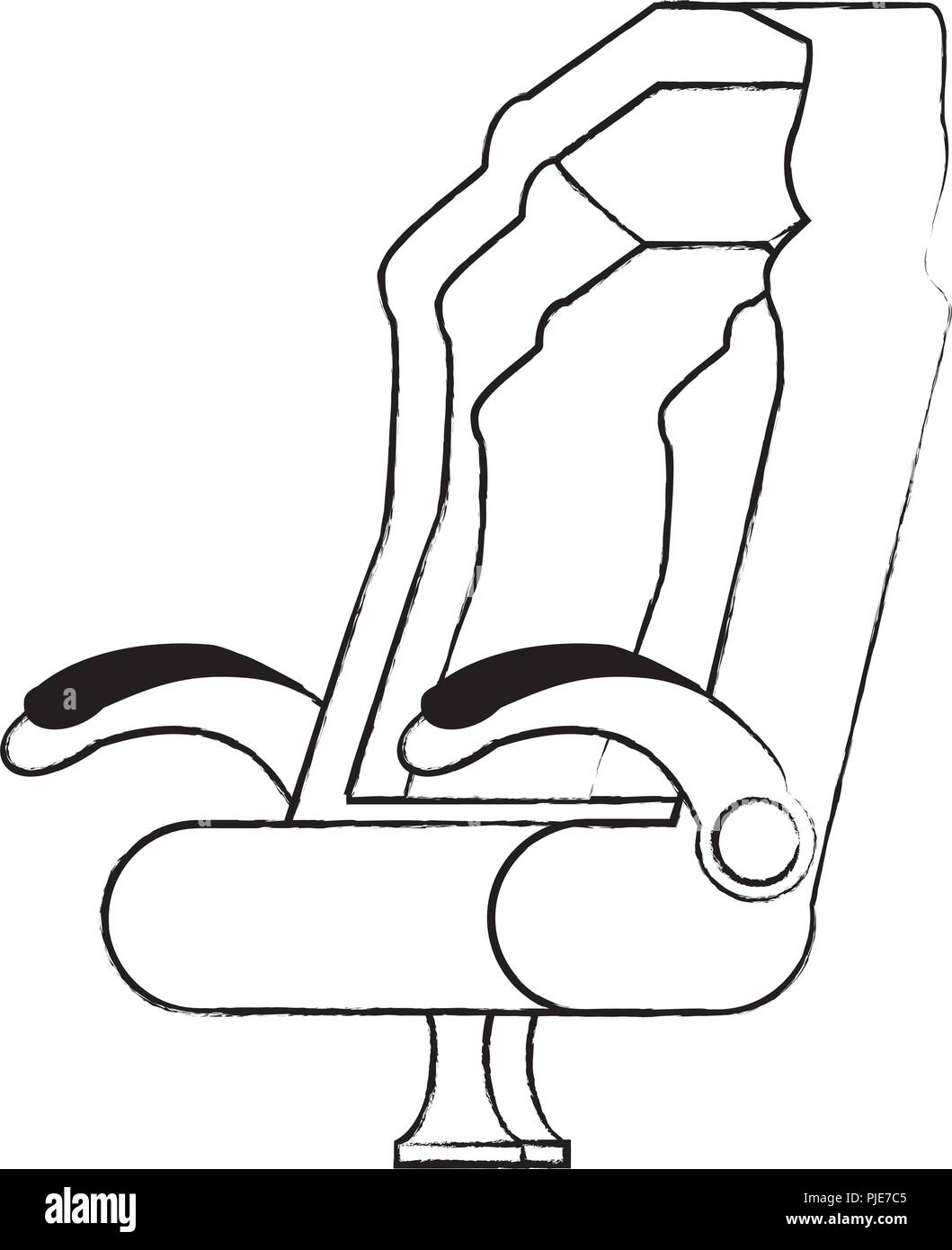 gaming chair icon over white background, vector illustration Stock ...