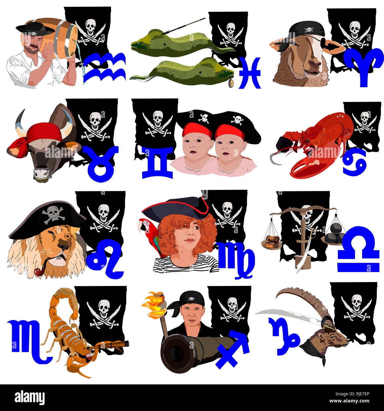 Zodiac signs flags 60 photos - Astrologytoyou.com