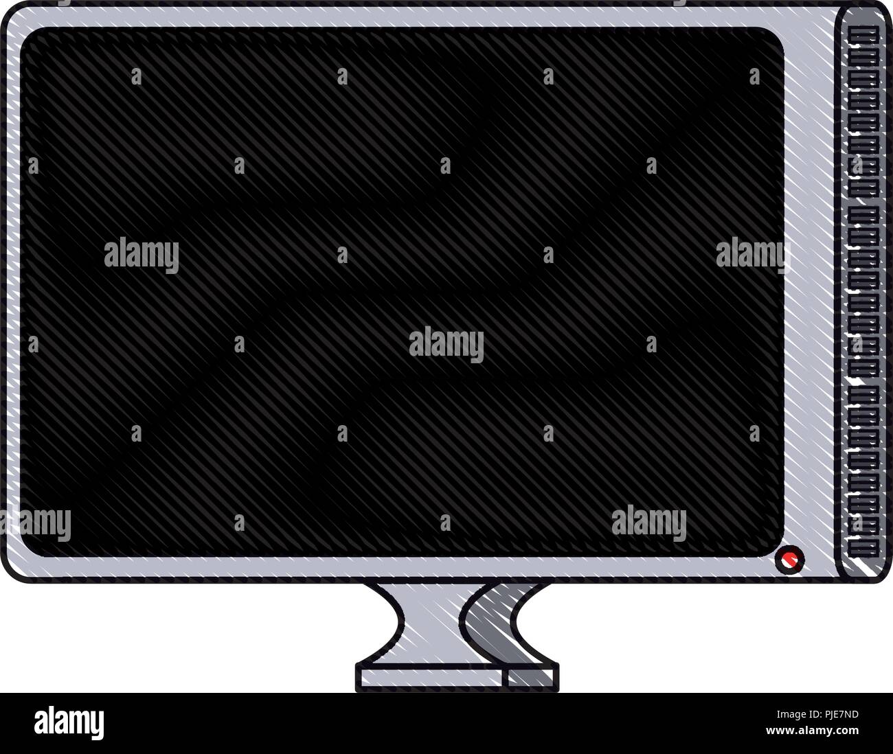 computer monitor icon over white background, vector illustration Stock ...