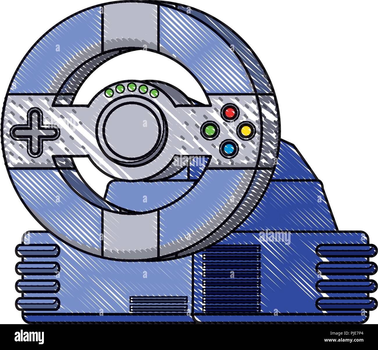 gaming steering wheel icon over white background, vector illustration ...