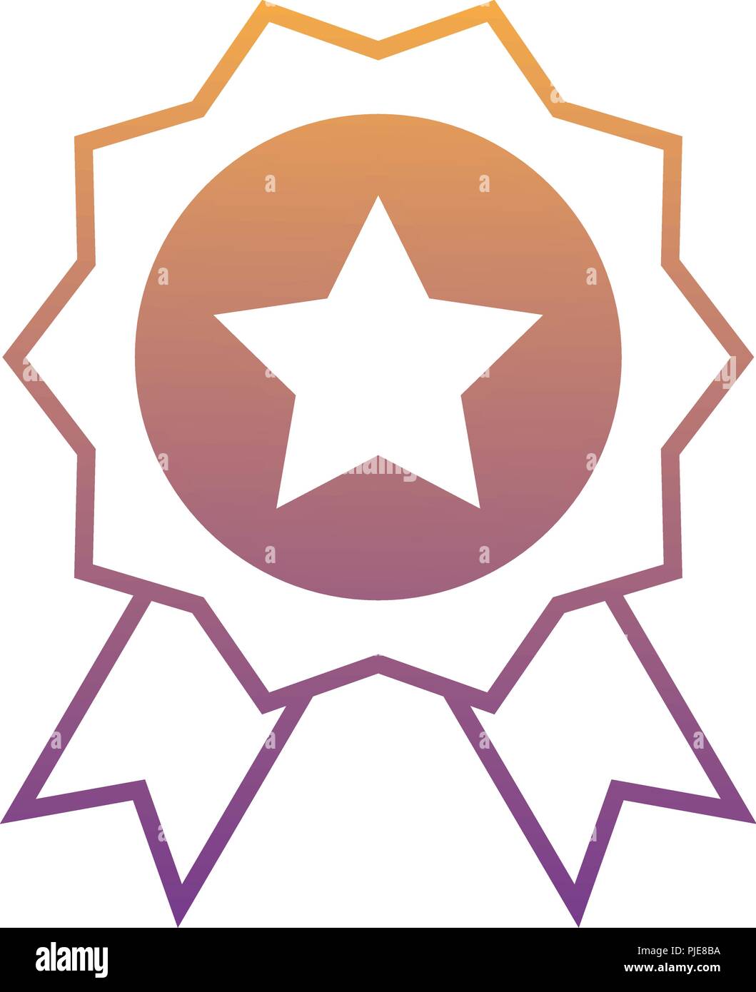 medal icon over white background, vector illustration Stock Vector ...