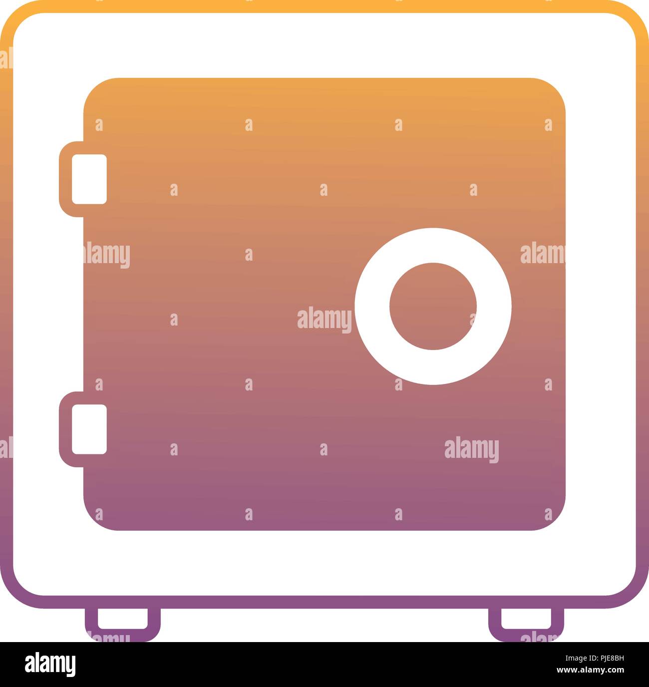 strong box icon over white background, vector illustration Stock Vector ...
