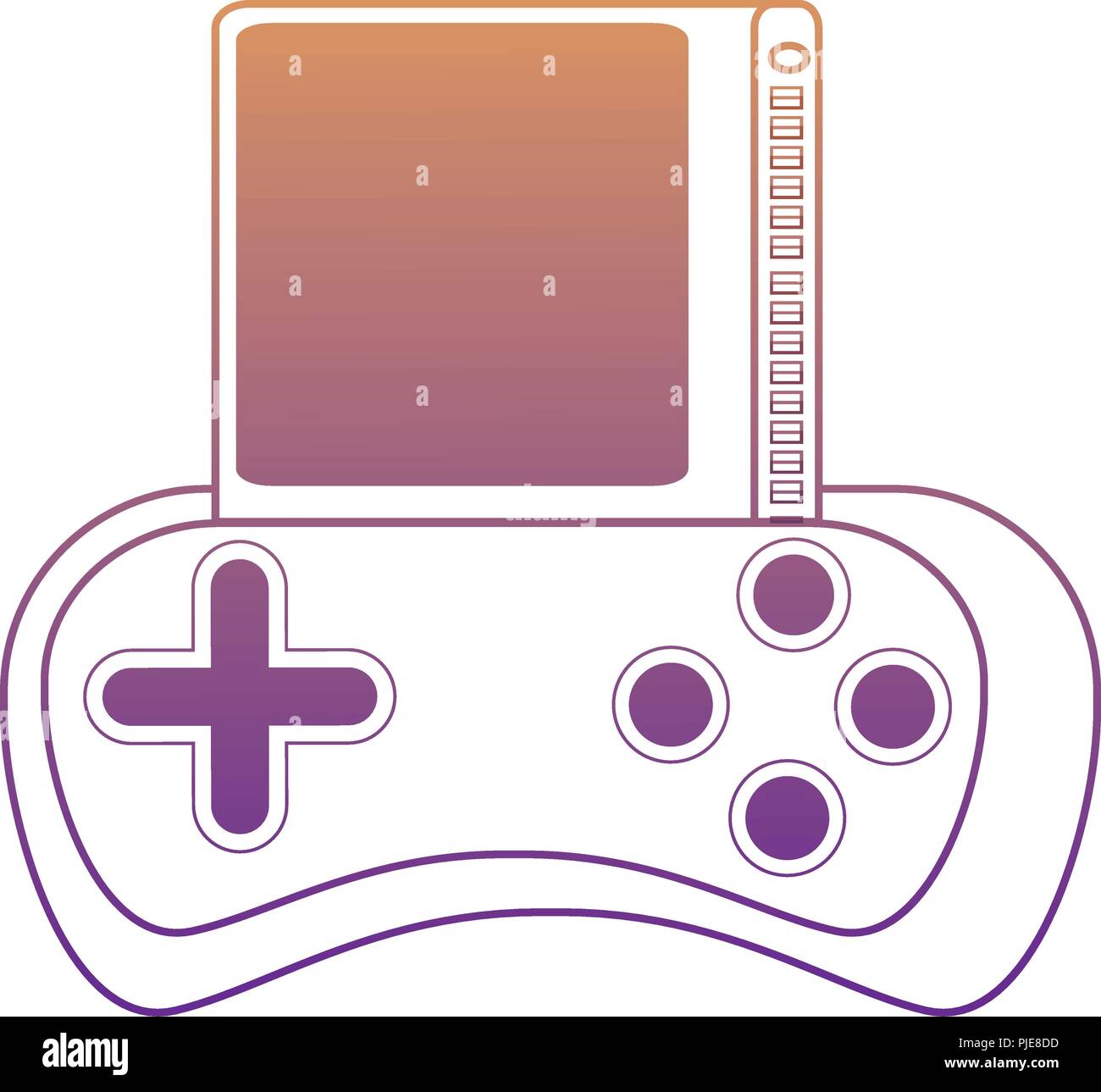 portable videogame icon over white background, vector illustration ...