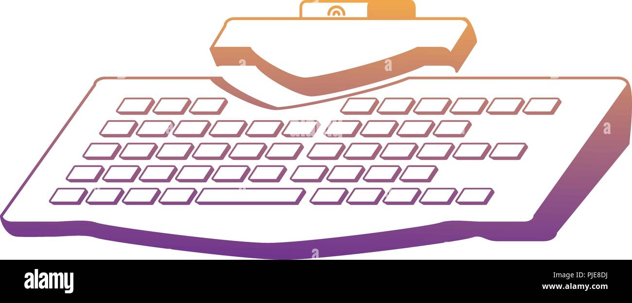 keyboard icon over white background, vector illustration Stock Vector ...