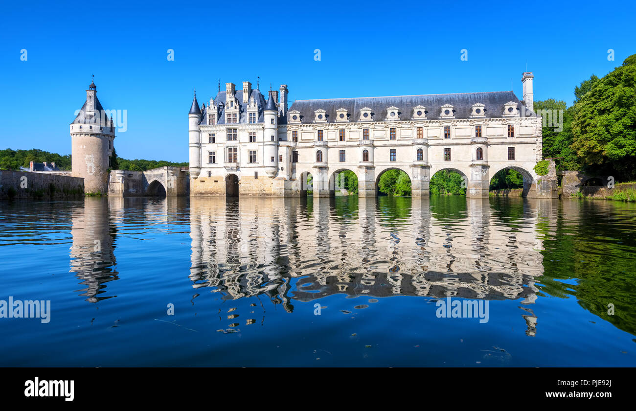 Chenonceaux, France - July 07 2017: The Renaissance Chateau de ...
