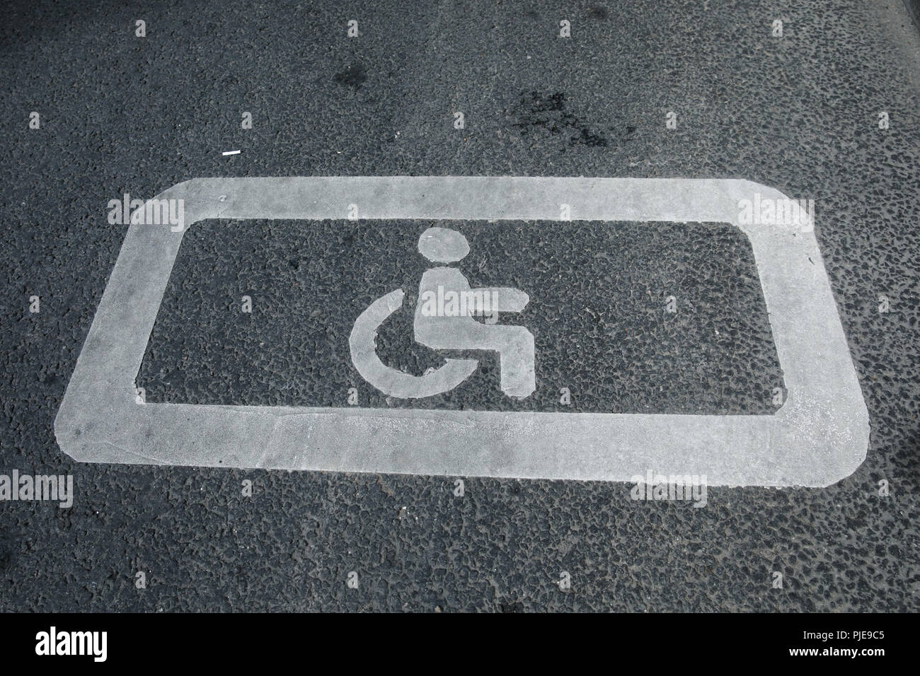 Disabled parking sign, Moscow Stock Photo - Alamy