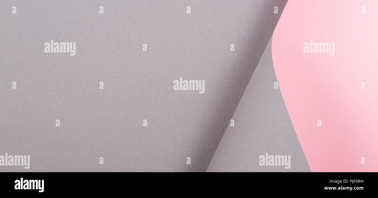 Abstract geometric shape gray and pink color paper background Stock ...