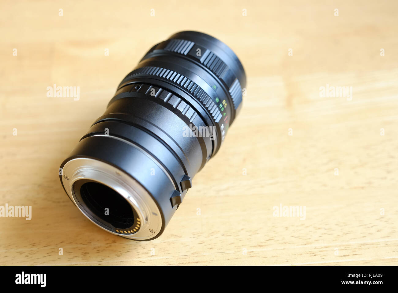 macro lens ring. extension ring for macro photography mounted on the ...