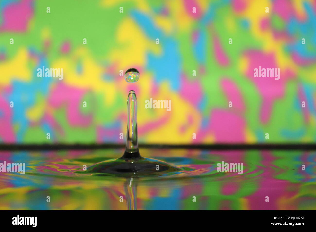 Abstract water droplets photography,drips and drops of water creating ...