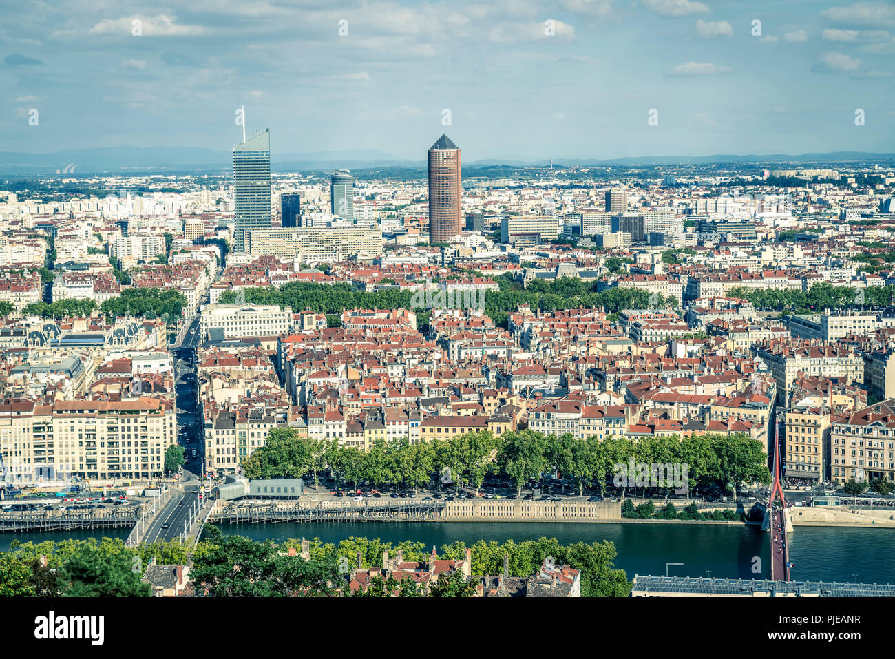 Aerial View of Lyon France, Europe Stock Photo - Alamy
