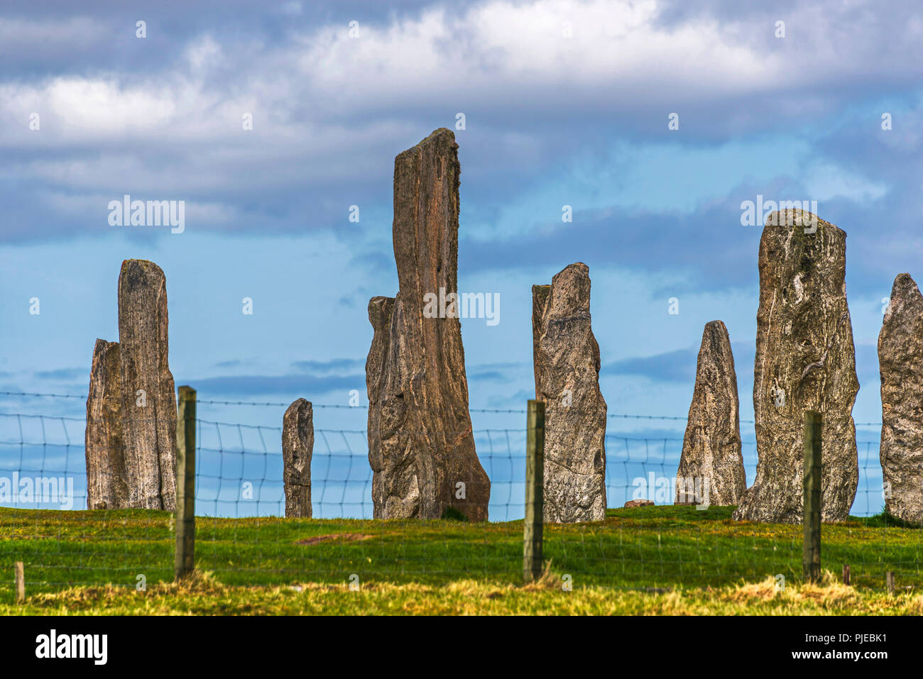 callanish standing stones landscapes in Isle of Lewis, Scotland Stock ...