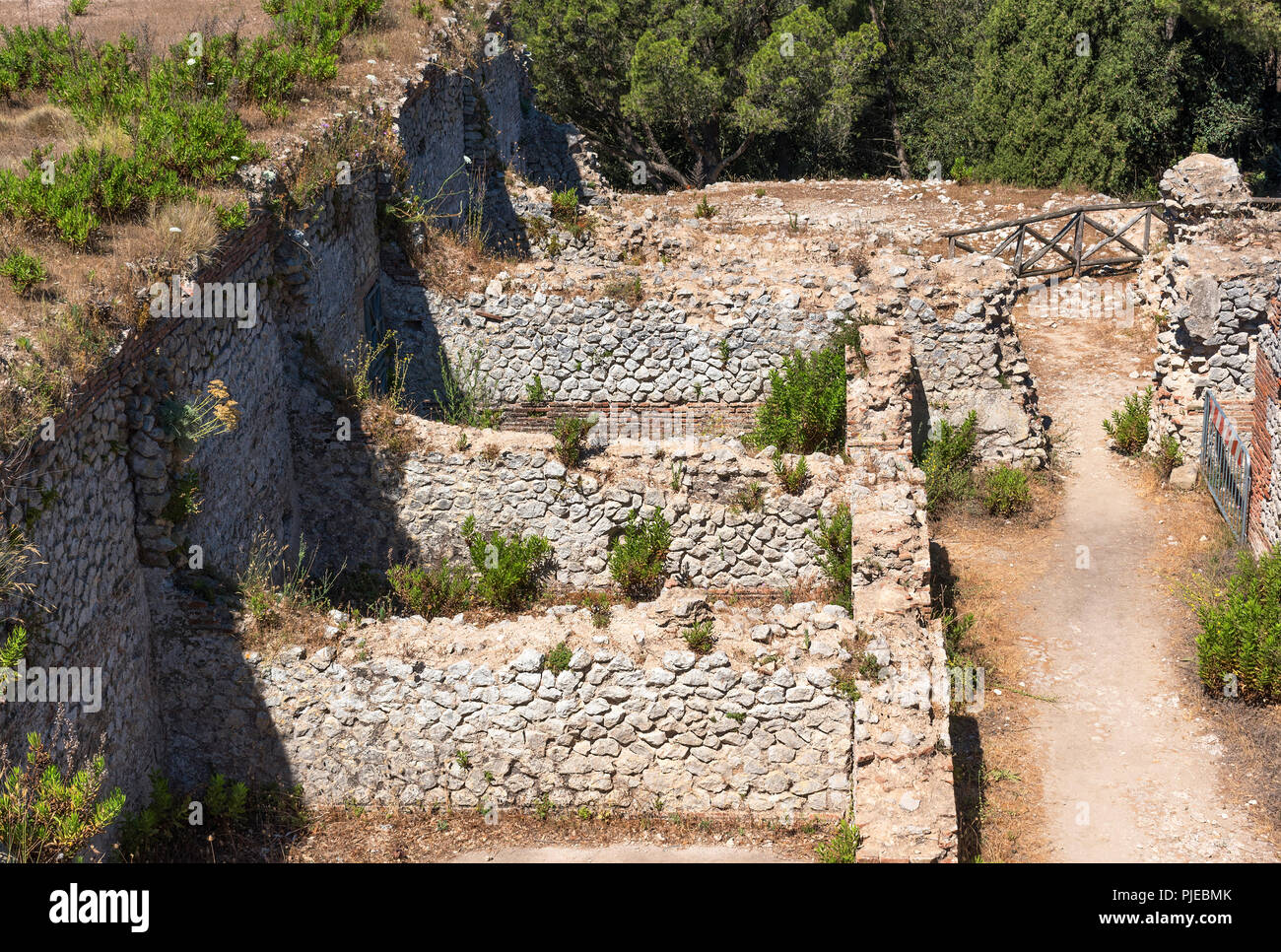 Ruins Of Villa Jovis A Palace Built By Emperor Tiberius In Ad 27 On The ...