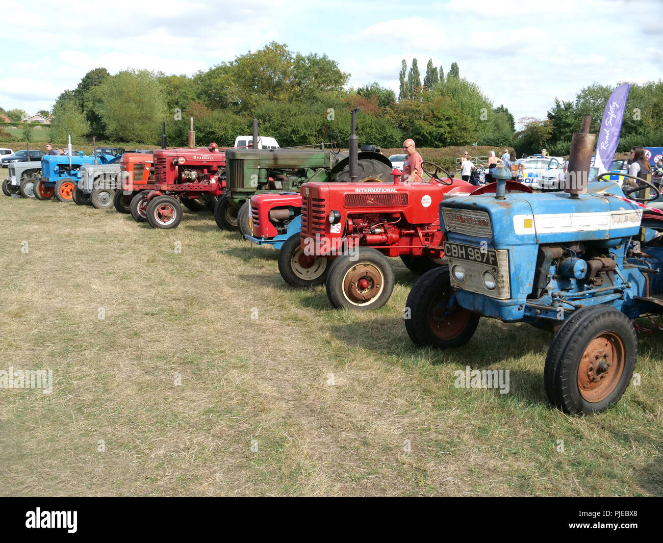 Displays of traditional tractors at the Bucks County Show ...