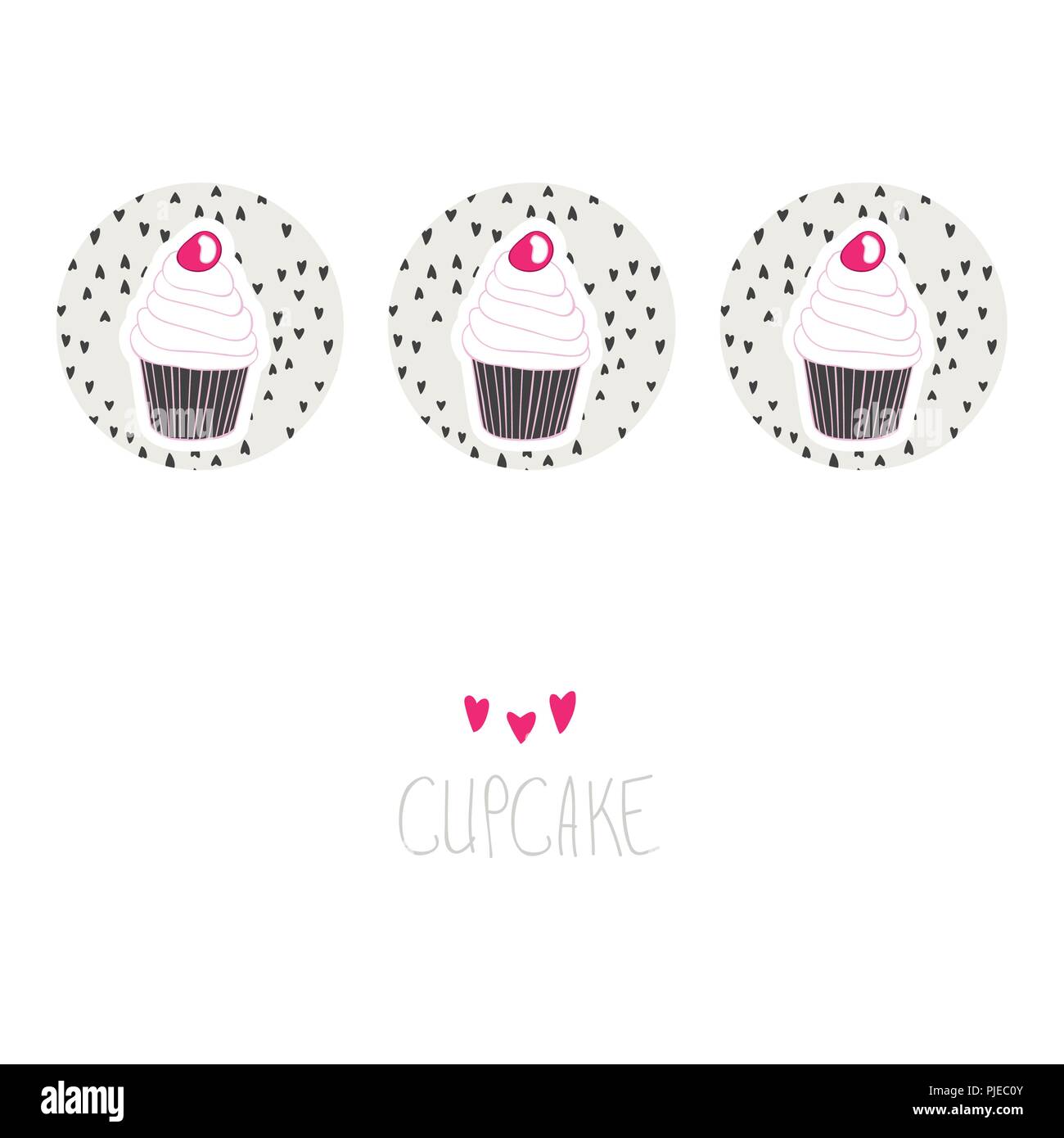 Beautiful pink cartoon cake Cut Out Stock Images & Pictures - Alamy