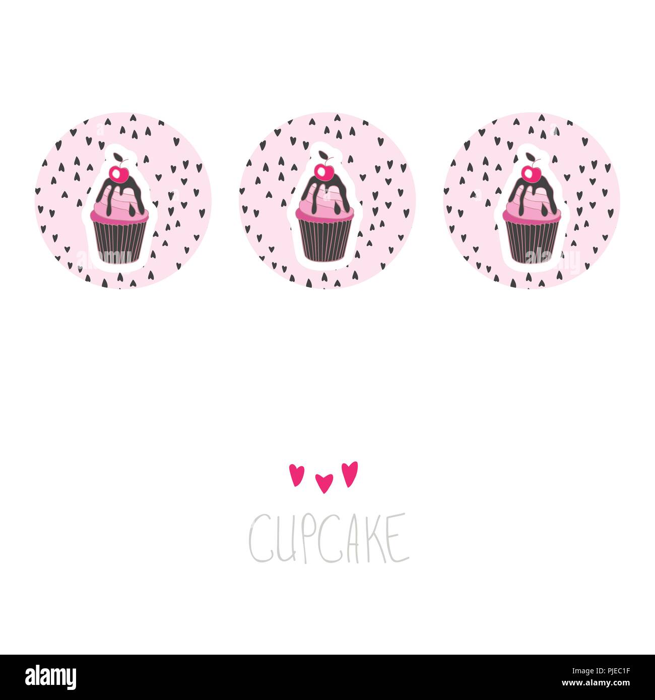 Beautiful pink cartoon cake Cut Out Stock Images & Pictures - Alamy