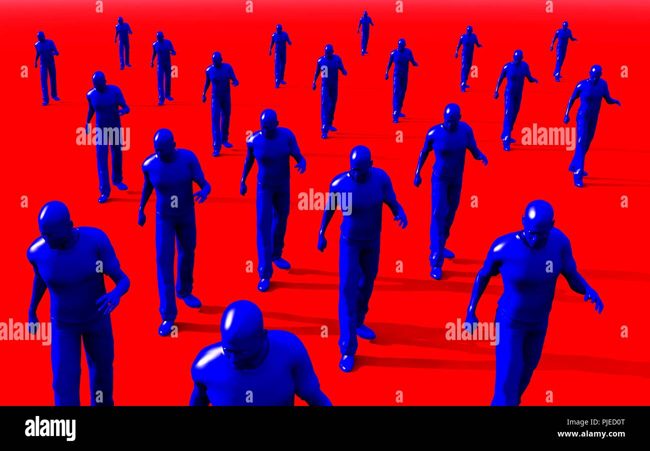 Crowd of Democrats, Blue Stock Photo - Alamy