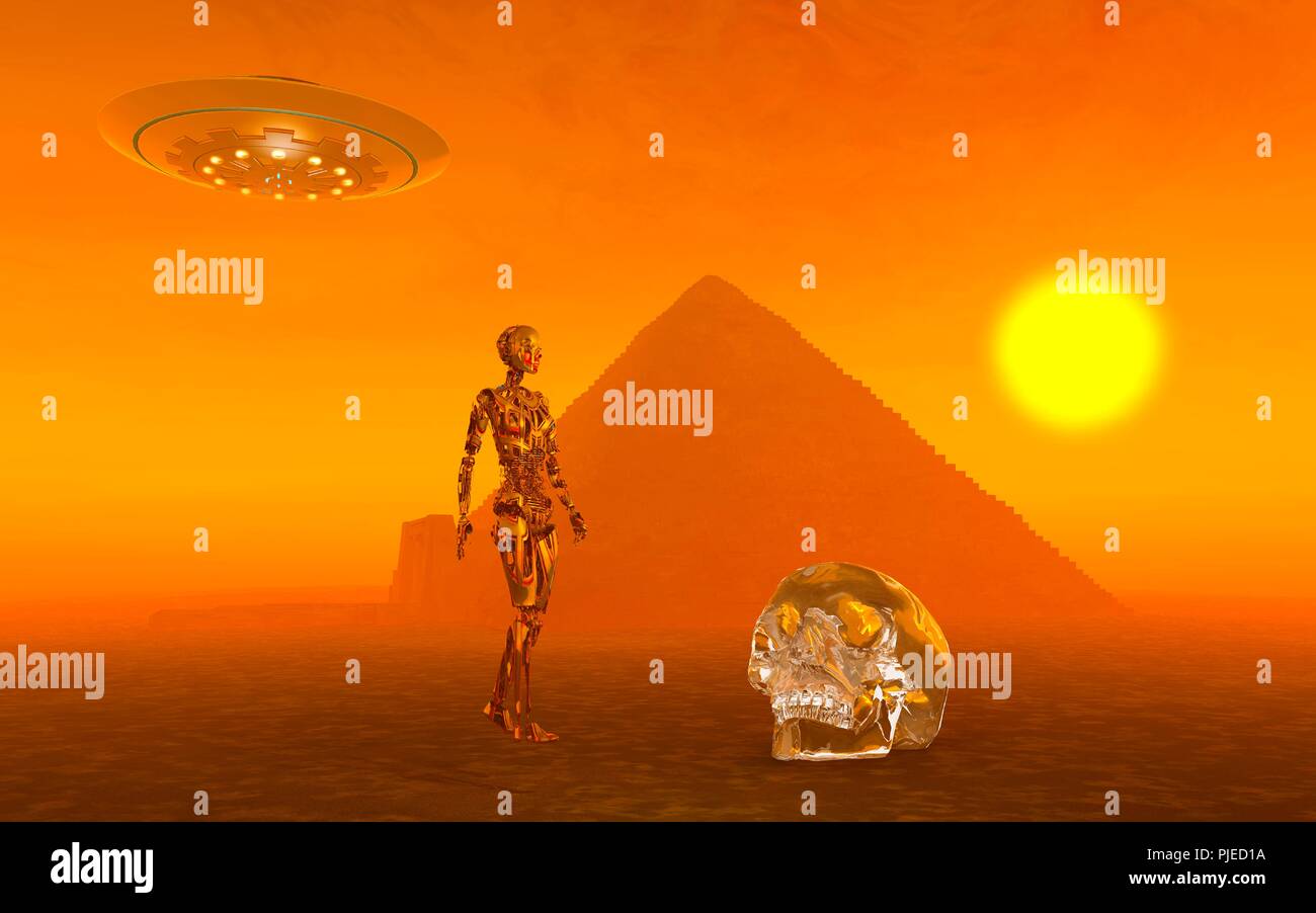 Crystal Skull and Ancient Aliens Stock Photo - Alamy