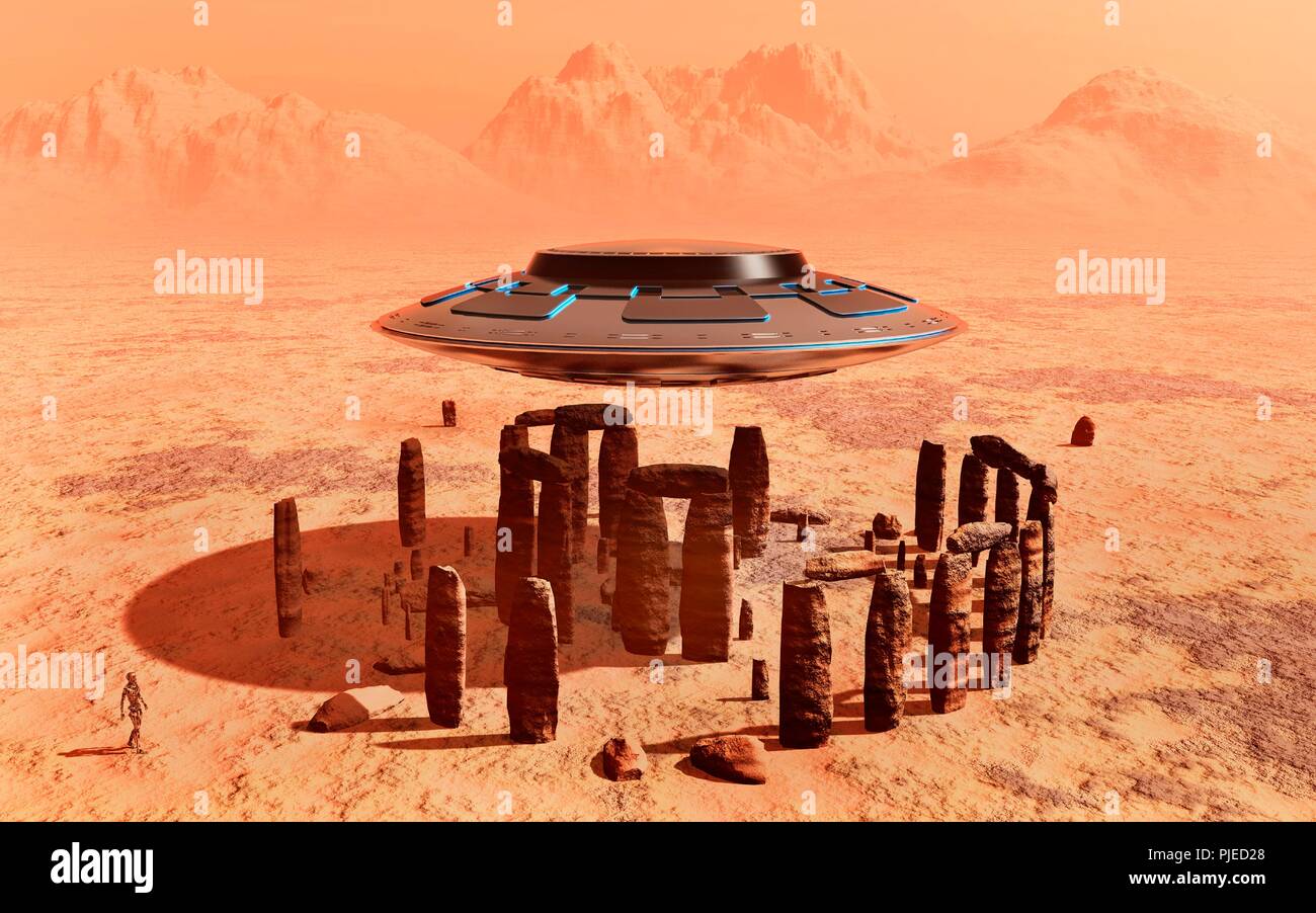 Stone Circle on Surface of Mars Stock Photo - Alamy