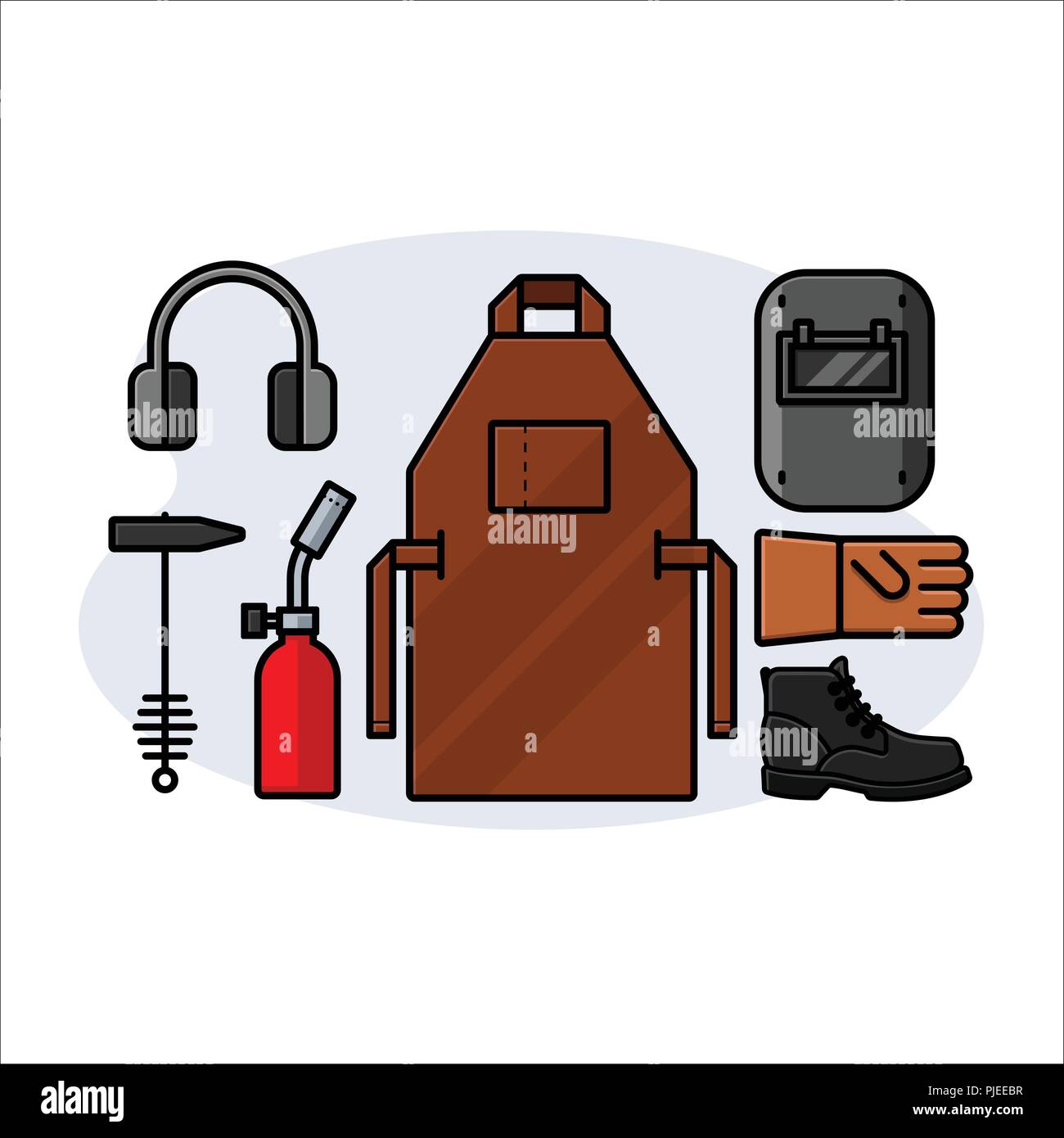 Welding apron Stock Vector Images - Alamy