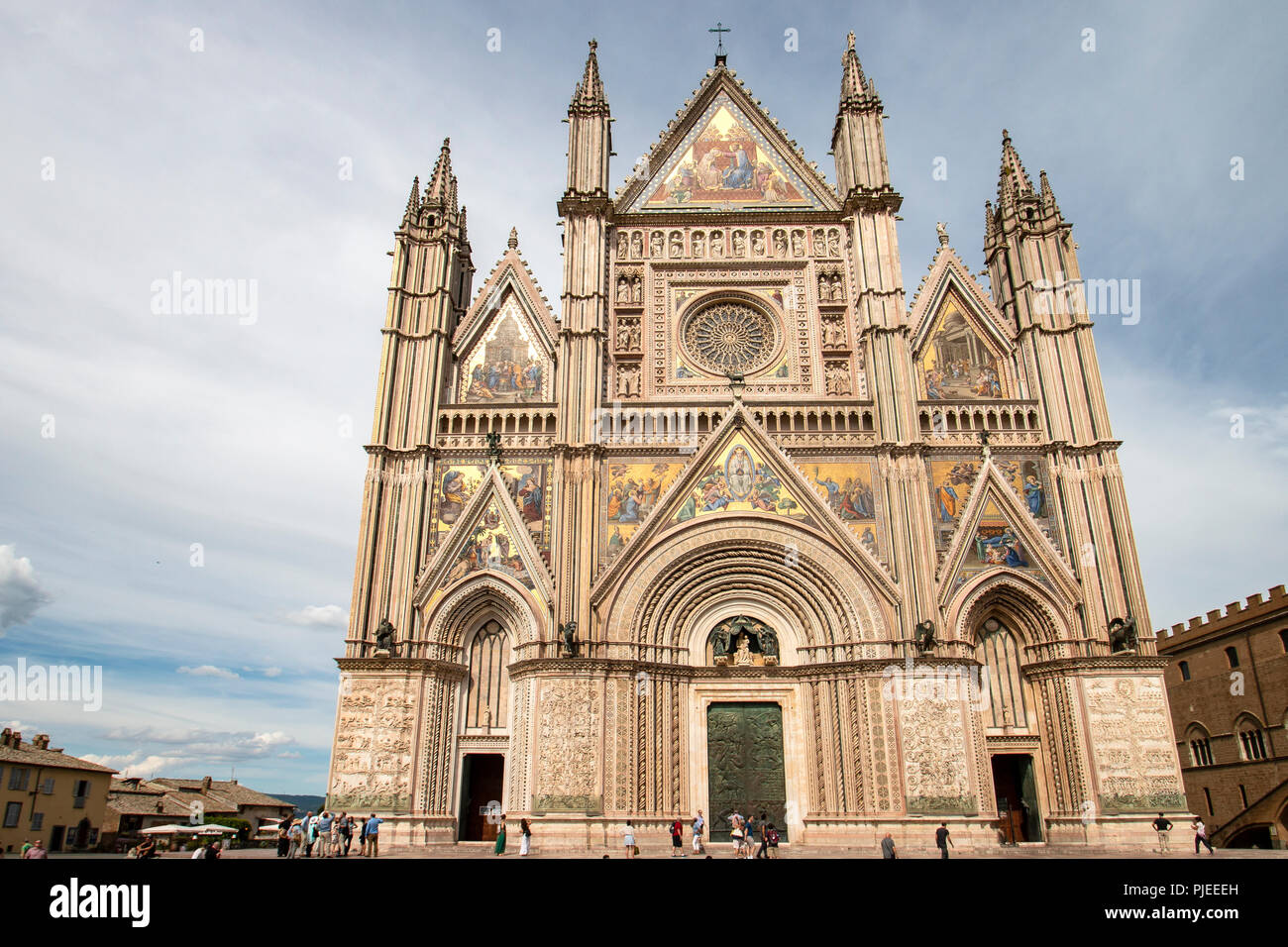 The front facade of the Cathedral of Santa Maria Assunta Stock Photo ...